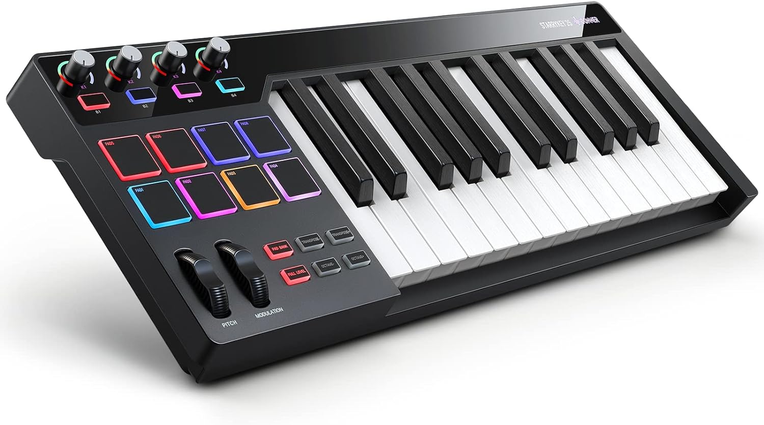 Donner DMK 25 MIDI Keyboard Controller Music Mini Key With 8 Backlit ...