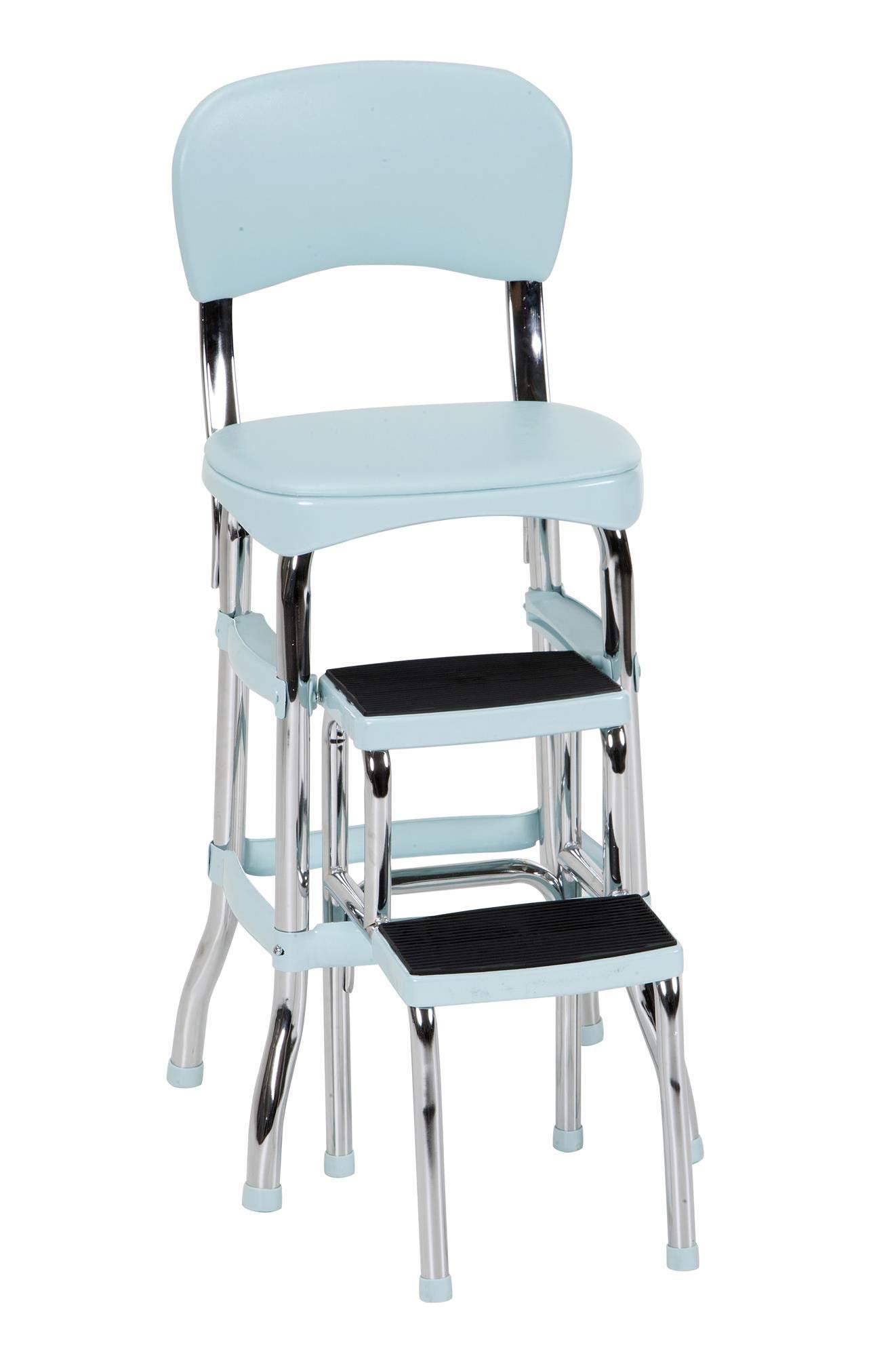 Cosco Stylaire Retro Chair/ Step Stool with Sliding Steps - Blue 2024 ...