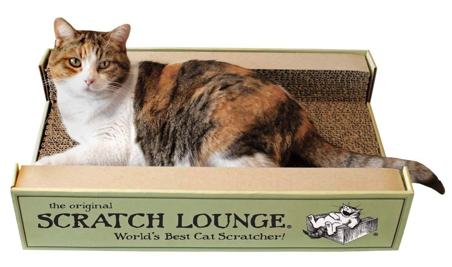 The Original Scratch Lounge Worlds Best Cat Scratcher Includes Catnip ...