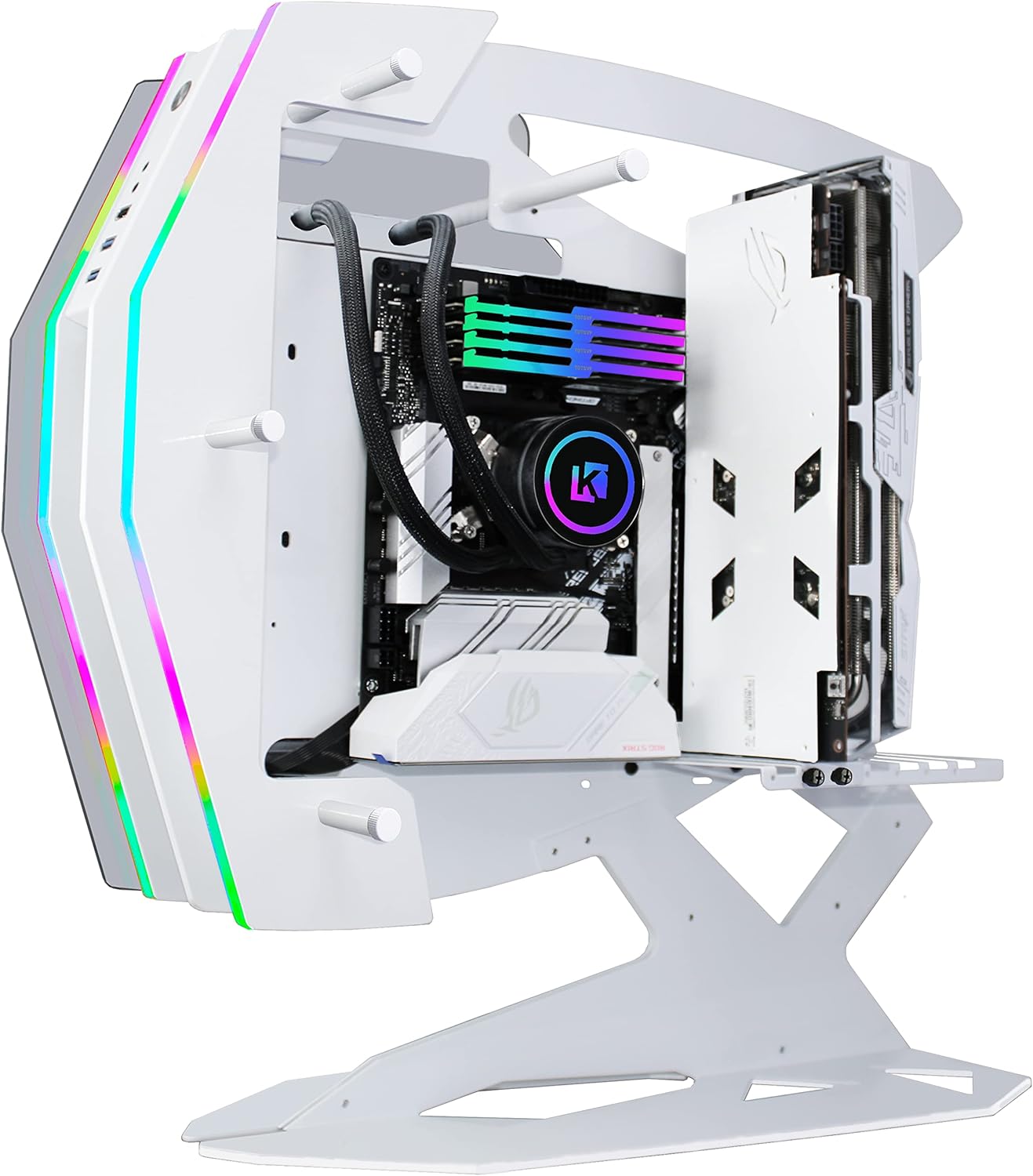 KEDIERS PC Case - ATX Tower Tempered Glass Gaming Computer Open Frame ...