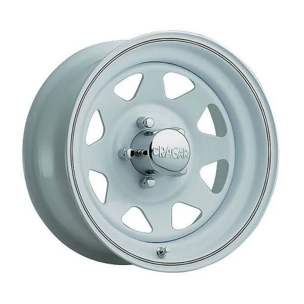 15x8 5x139.70mm|5x5.5 inch Cragar Nomad I White Wheels - Revivalcandy