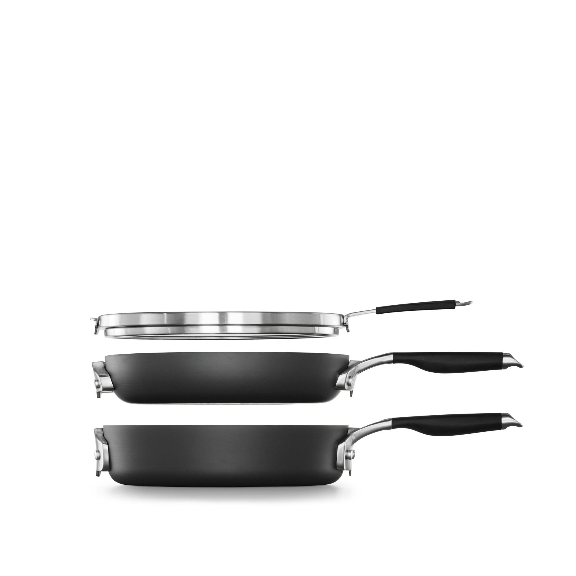 Calphalon Select Space Saving Hard Anodized 3 Piece Cookware Set ...