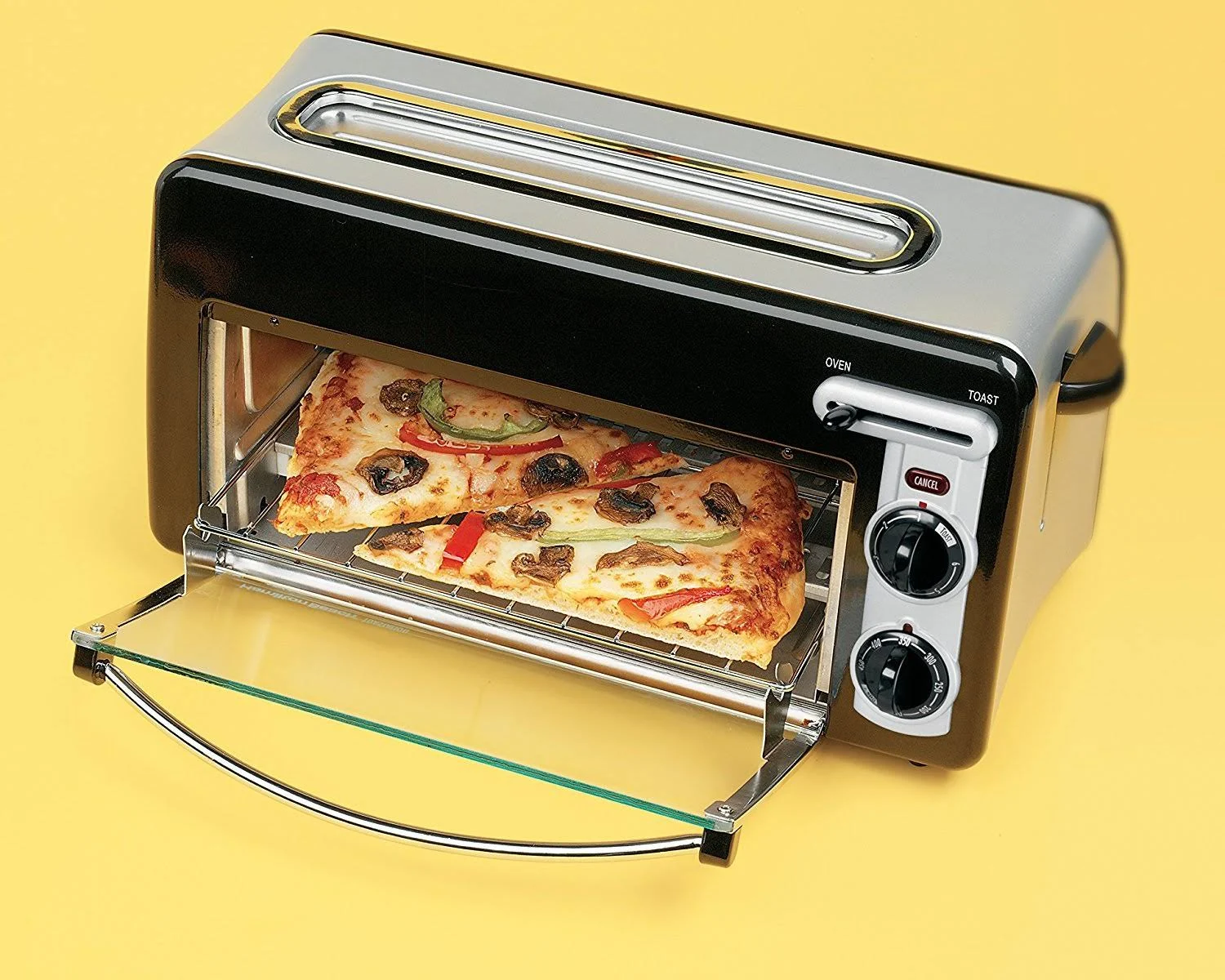 Hamilton Beach Toastation 2-Slice Toaster and Countertop Oven Black ...