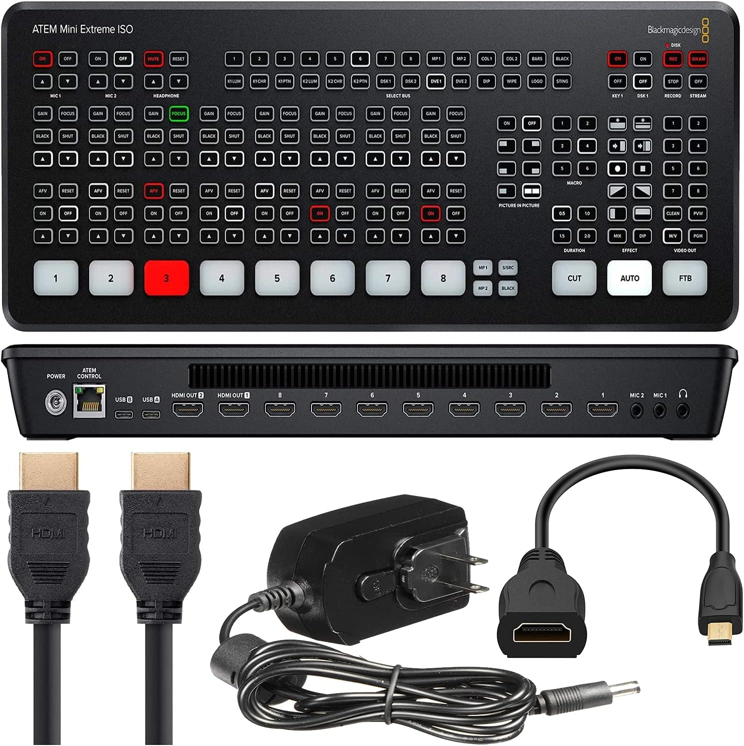 Blackmagic Design ATEM Mini Pro HDMI Live Stream Switcher with 12V ...