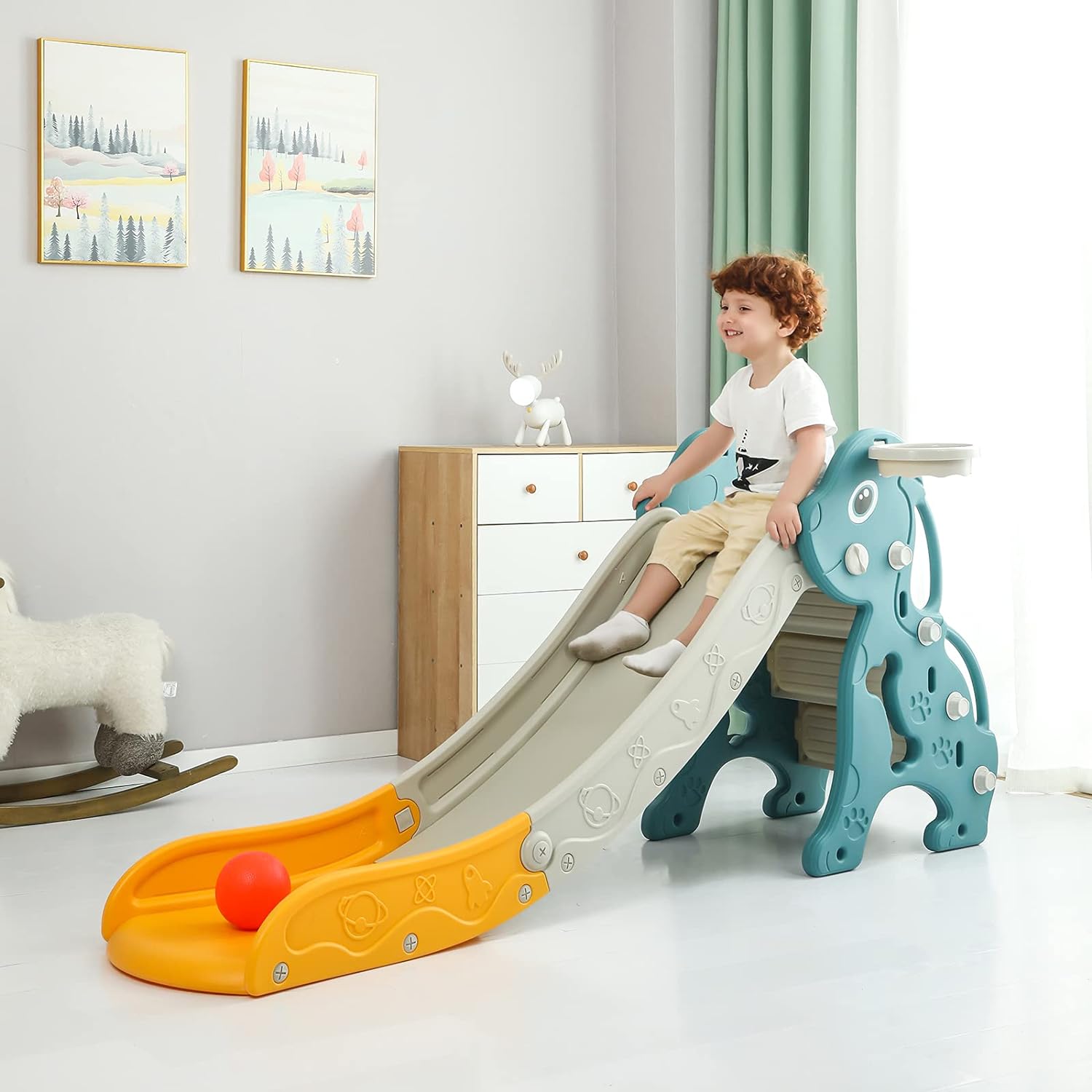 CuFun Slide for Kids, Toddler Playground Slipping Slide Climber, Extra ...