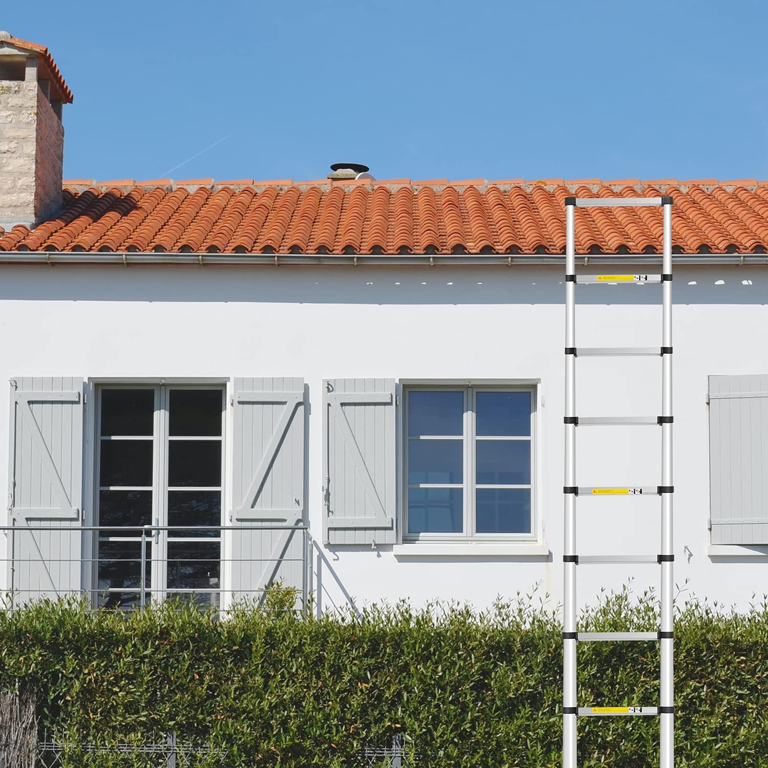 Pro Aluminum Telescoping Ladder 16.5 FT, Extension Ladder 2-in-1, Multi ...