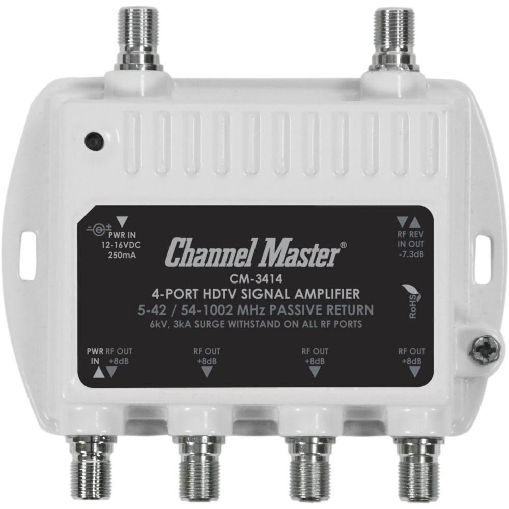 Channel Master Cm3414 4-Port Distribution Amplifier for Cable and Antenna Signal - Revivalcandy