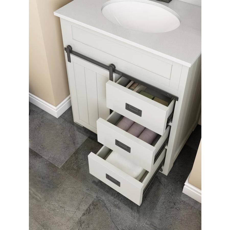 Style Selections Morriston 30-in White Single Sink Bathroom Vanity with ...