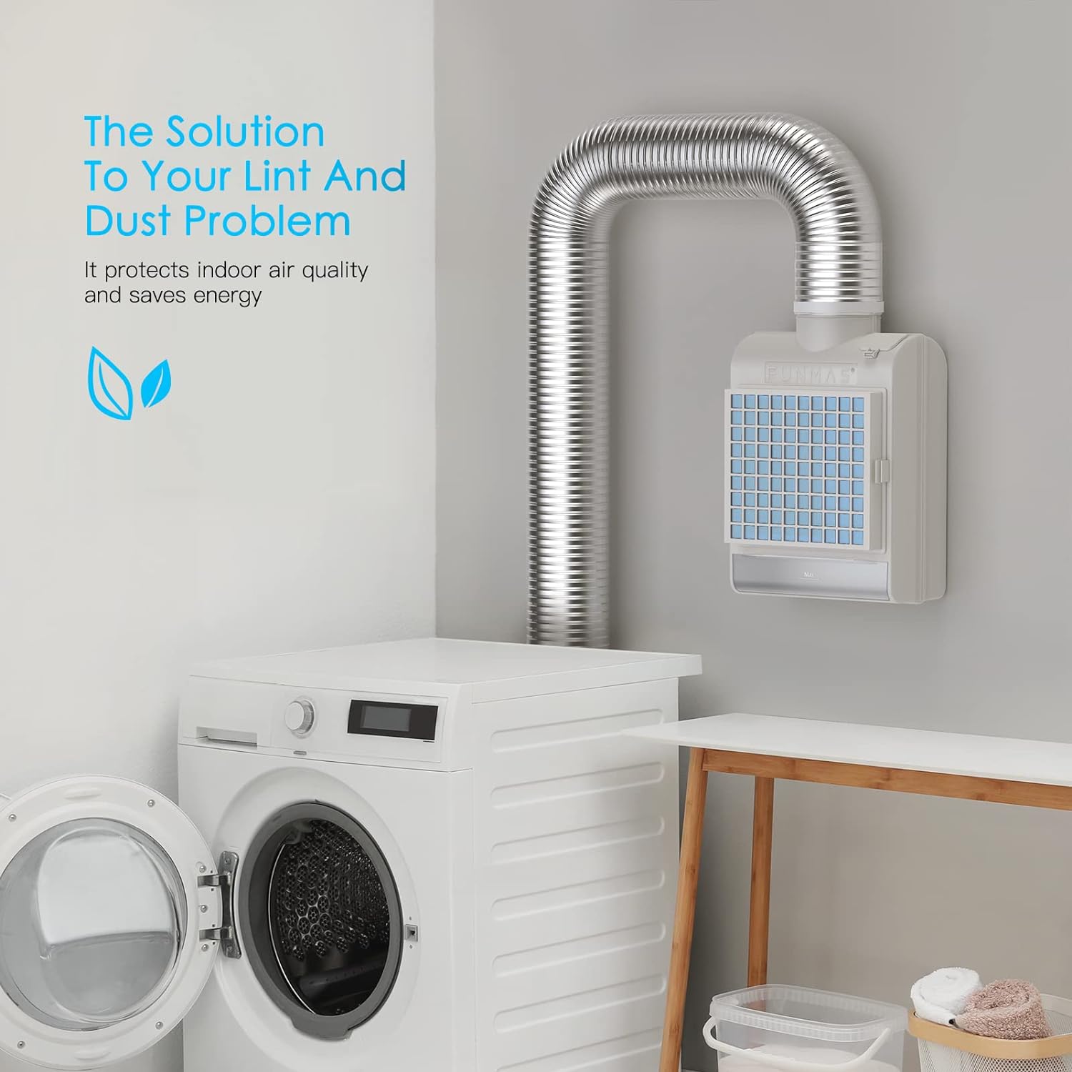FUNMAS 3-in-1 Indoor Dryer Vent, Stainless Steel Screen Filter ...