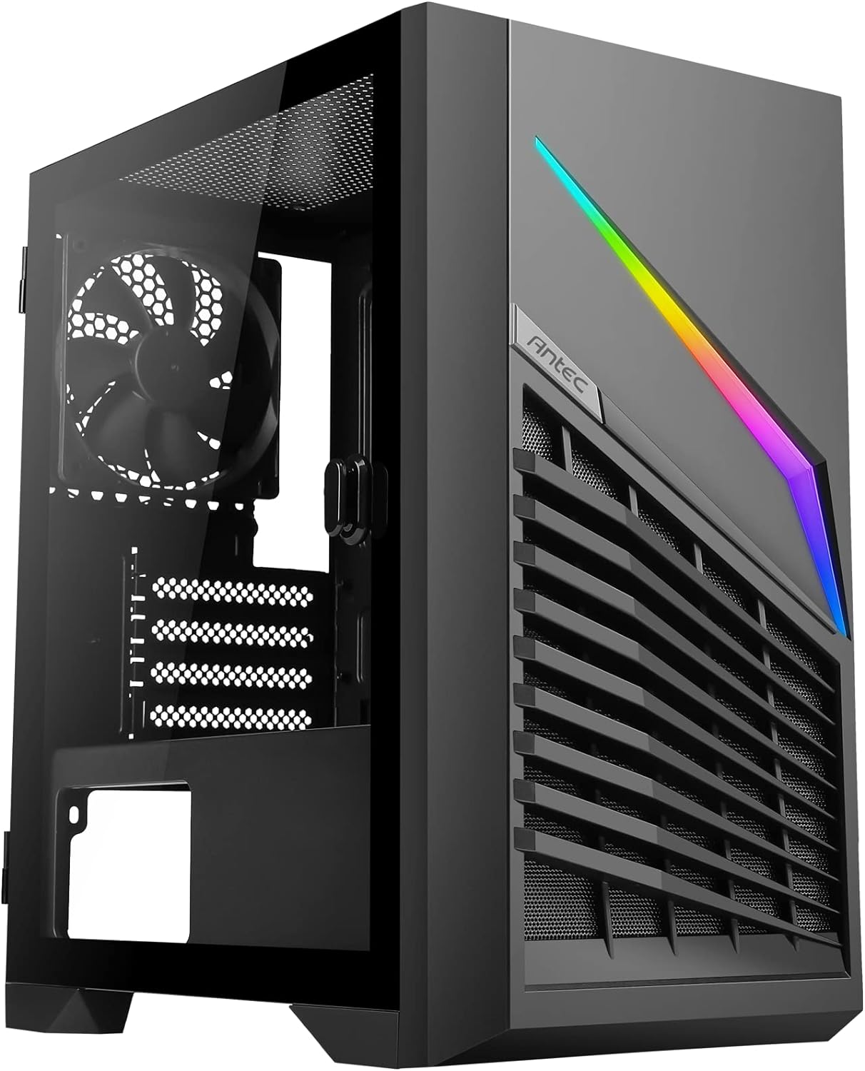 Computer Components NX260 ATX Mid-Tower Case, Tempered Glass Side Panel ...