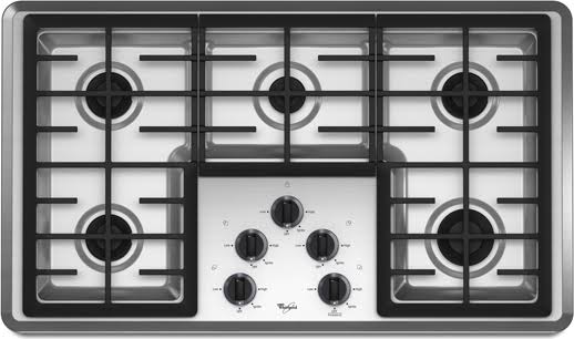 Whirlpool W5CG3625XS 36 Stainless Steel Gas Sealed Burner Cooktop ...
