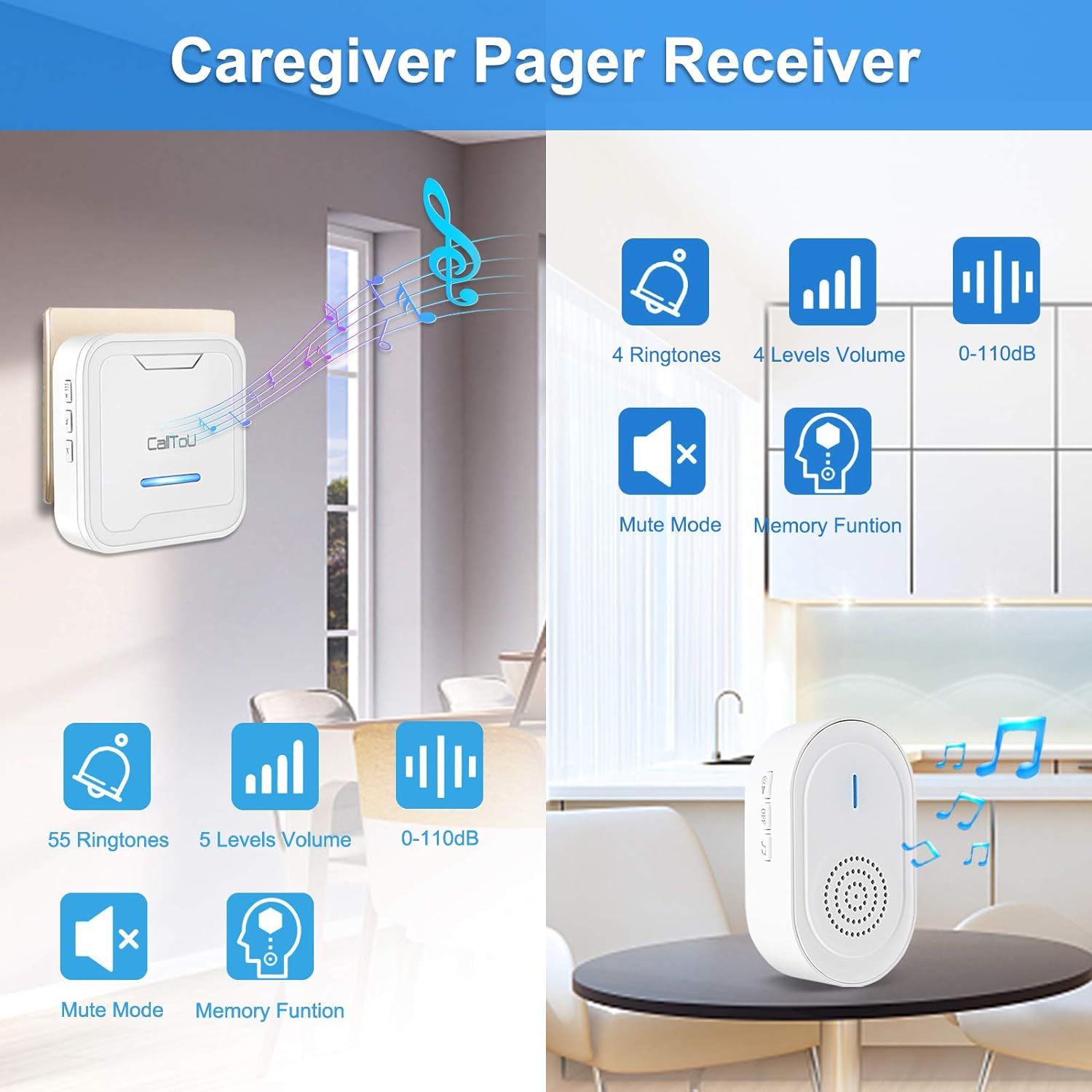 Telephones & Accessories Wireless Caregiver Pager System Caregiver Call ...