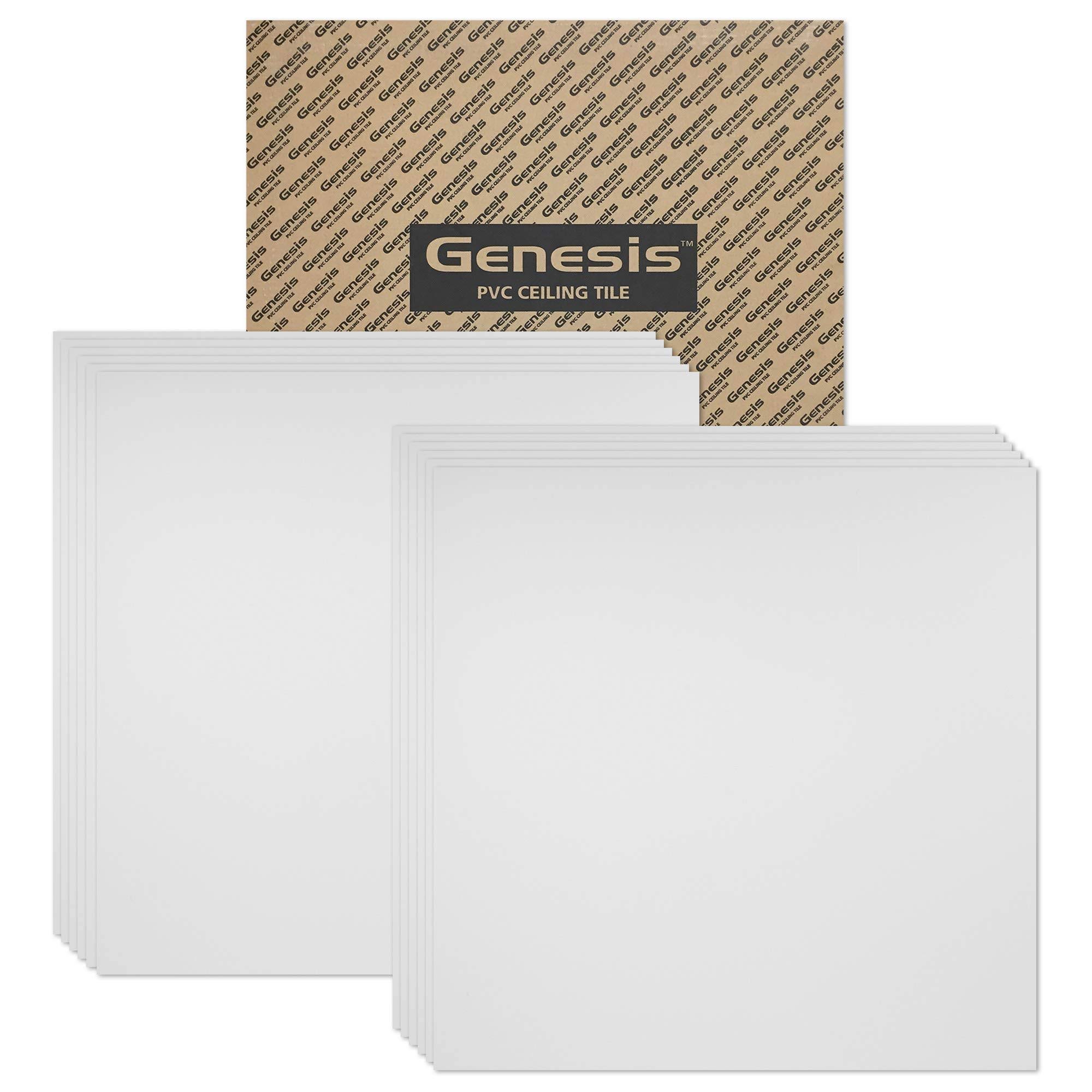 Genesis 2ft x 2ft Smooth Pro White Ceiling Tiles - Easy Drop-In ...