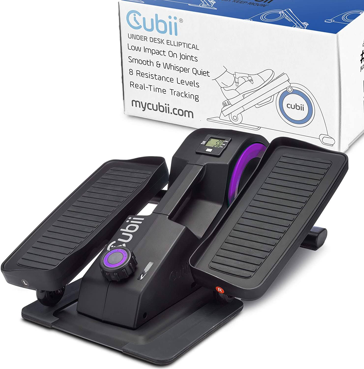 Cubii JR1 Compact Seated Elliptical Machine - Purple - Revivalcandy