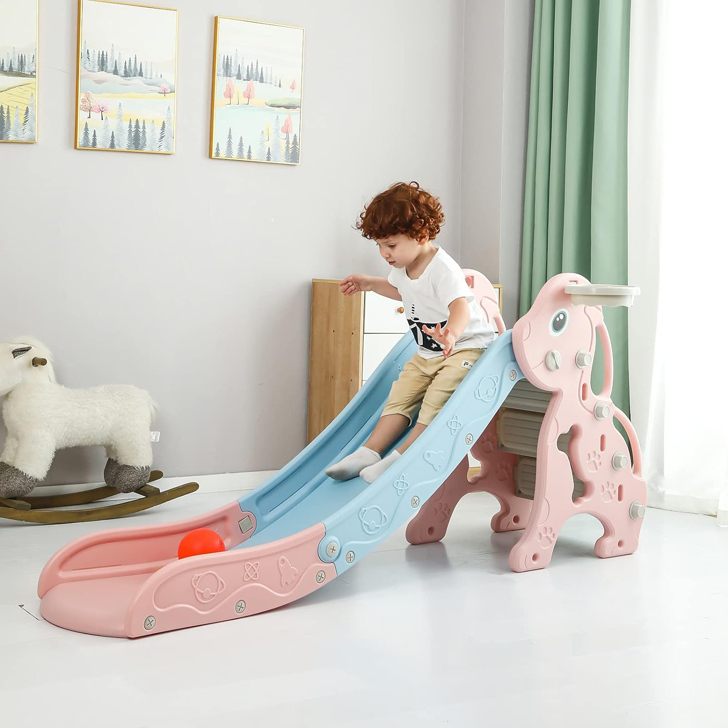 CuFun Slide for Kids, Toddler Playground Slipping Slide Climber, Extra ...