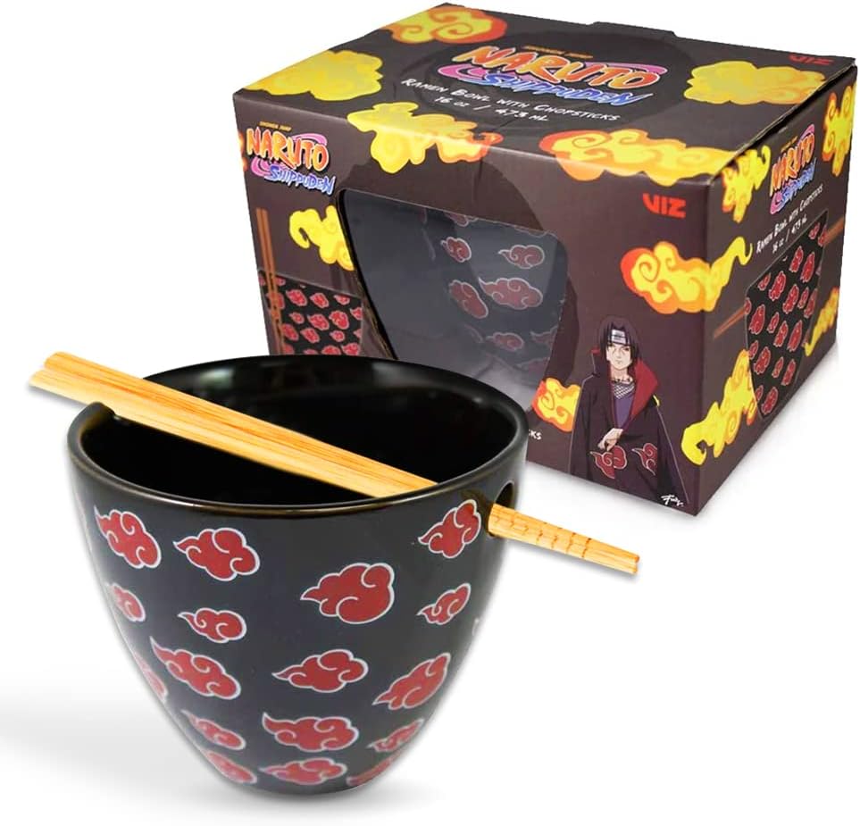 Naruto Ramen Bowl Rice Soup with Chopsticks 16oz - Revivalcandy