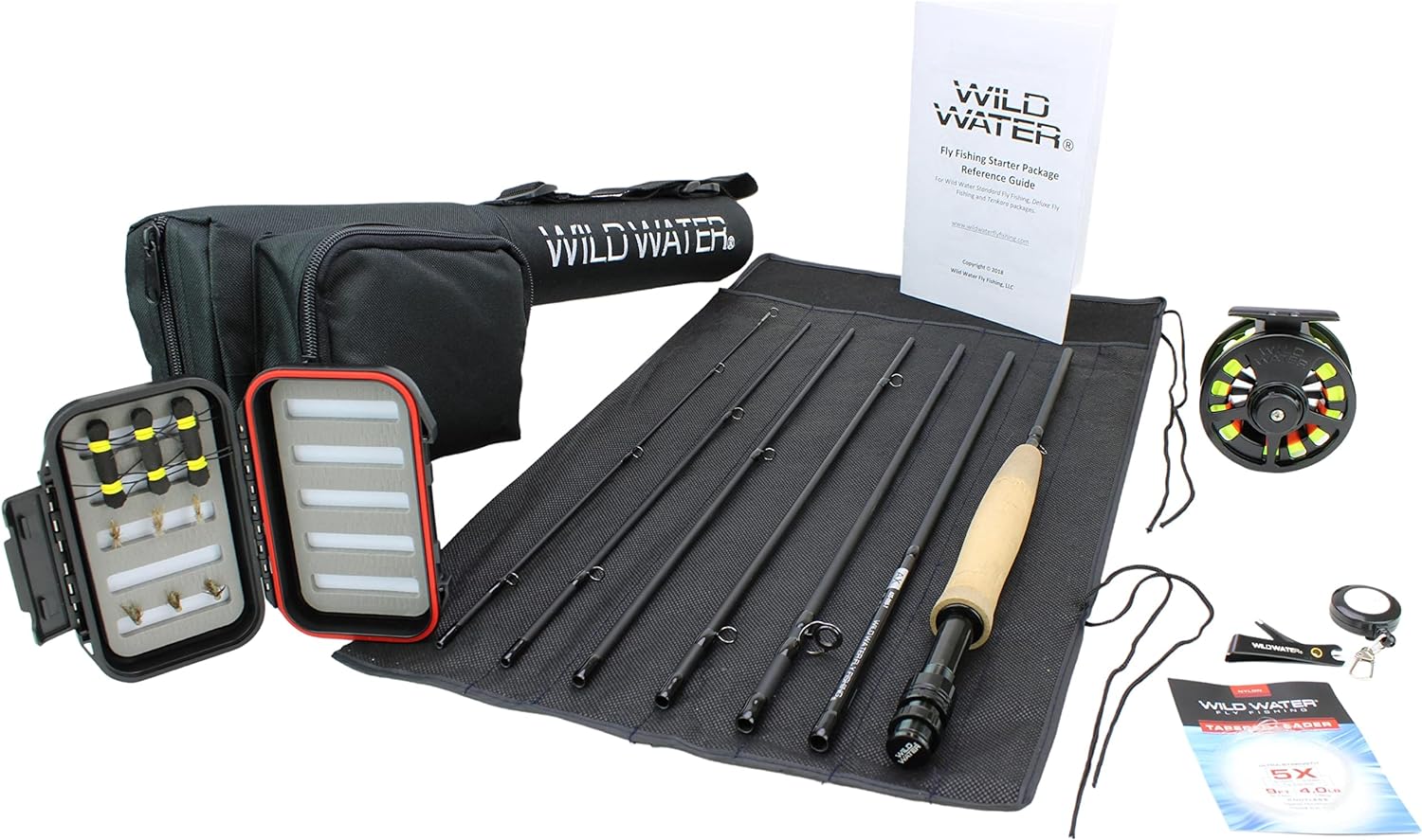 Fishing Fly Fishing 9 Foot, 7-Piece, 5-Weight Fly Rod Complete Fly ...