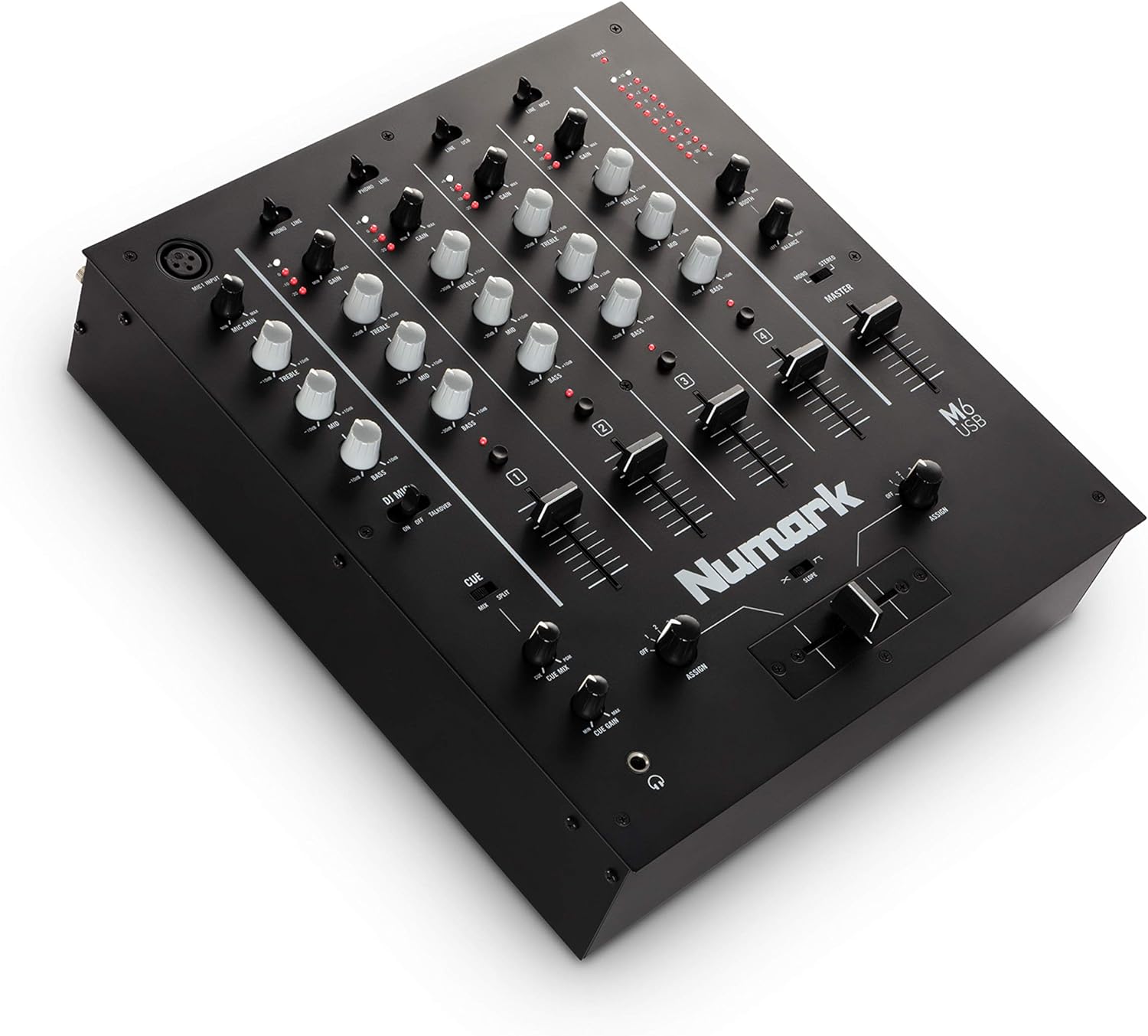 Numark M2 - 2-Channel Scratch DJ Mixer, Rack Mountable with 3-Band EQ ...