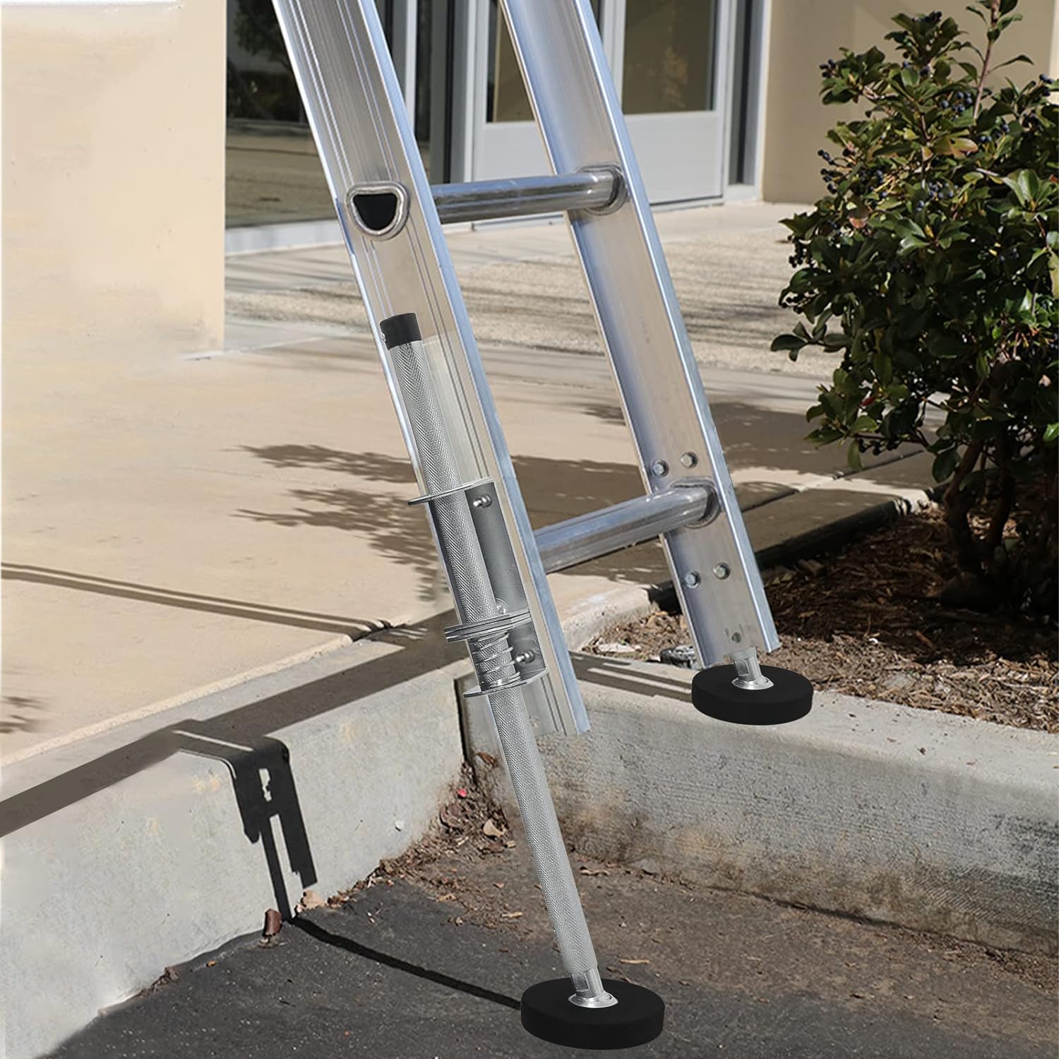 Ladders Ladder Leveler Pair with Engraved Anti-Slip Pattern Steel Pole ...