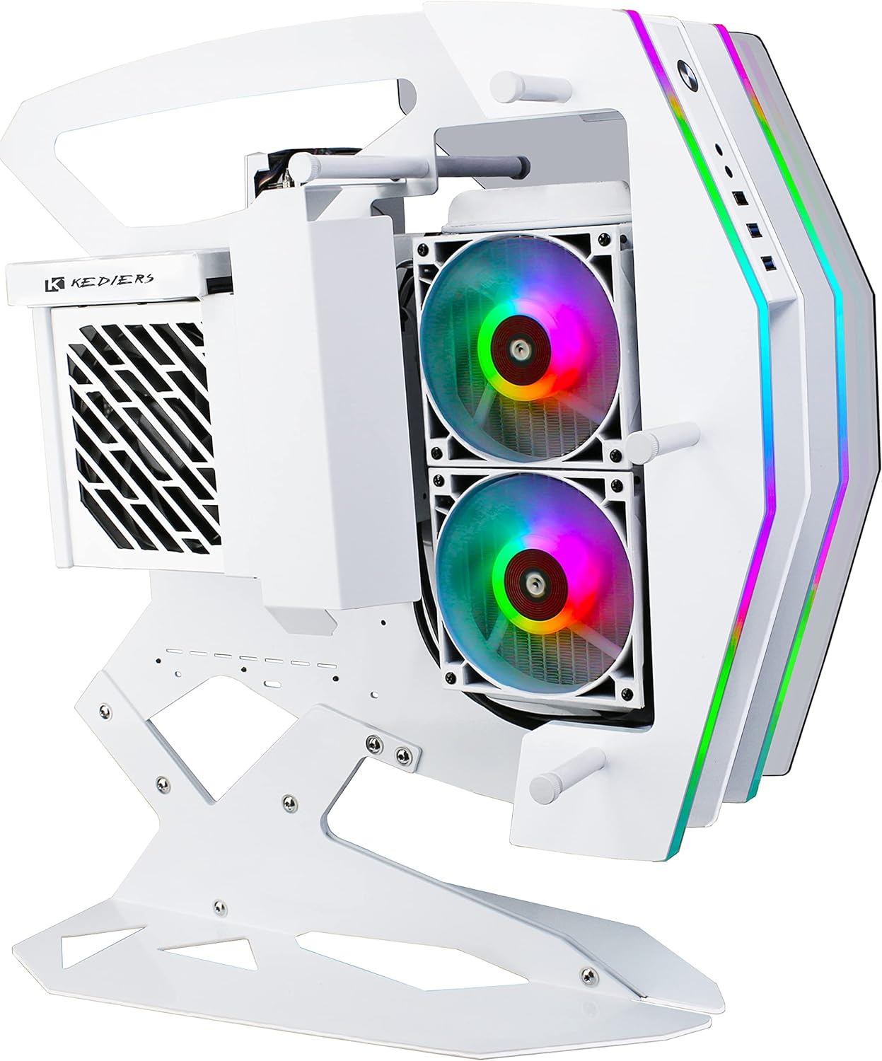 KEDIERS PC Case - ATX Tower Tempered Glass Gaming Computer Open Frame ...