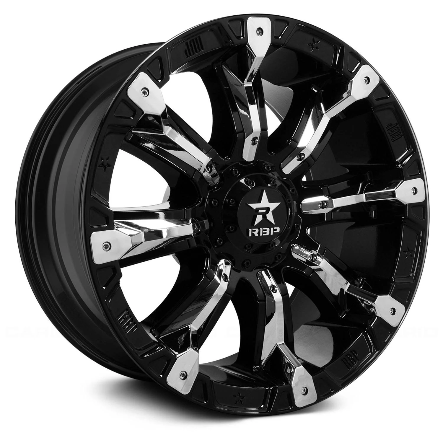 RBP 94R Black u0026 Chrome Wheels in Gloss Black with Chrome Inserts ...