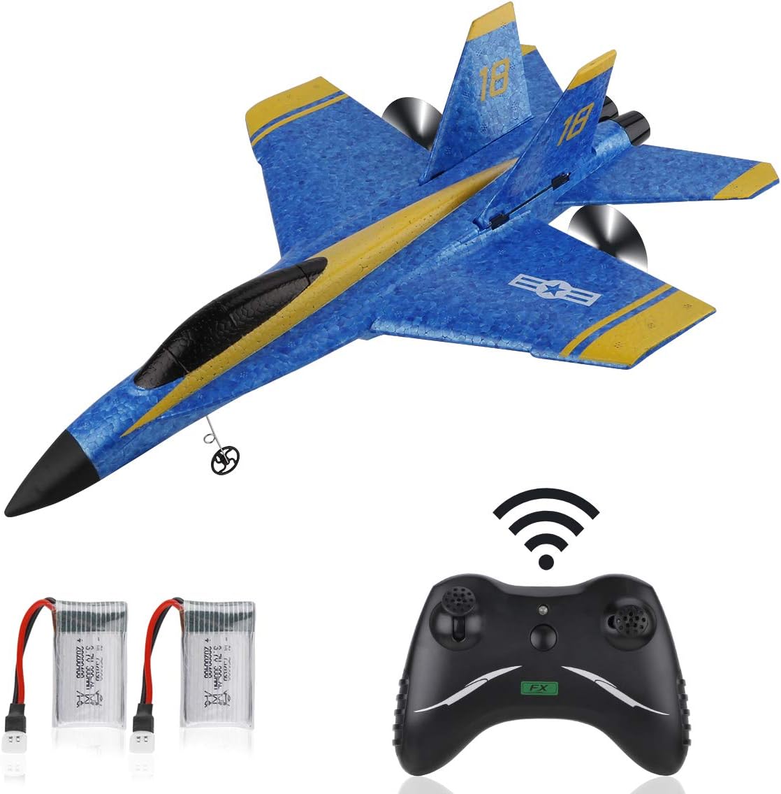 RC Plane F-18 Remote Control Airplane 2.4GHz 3.5 Channel 6-Axis Gyro ...