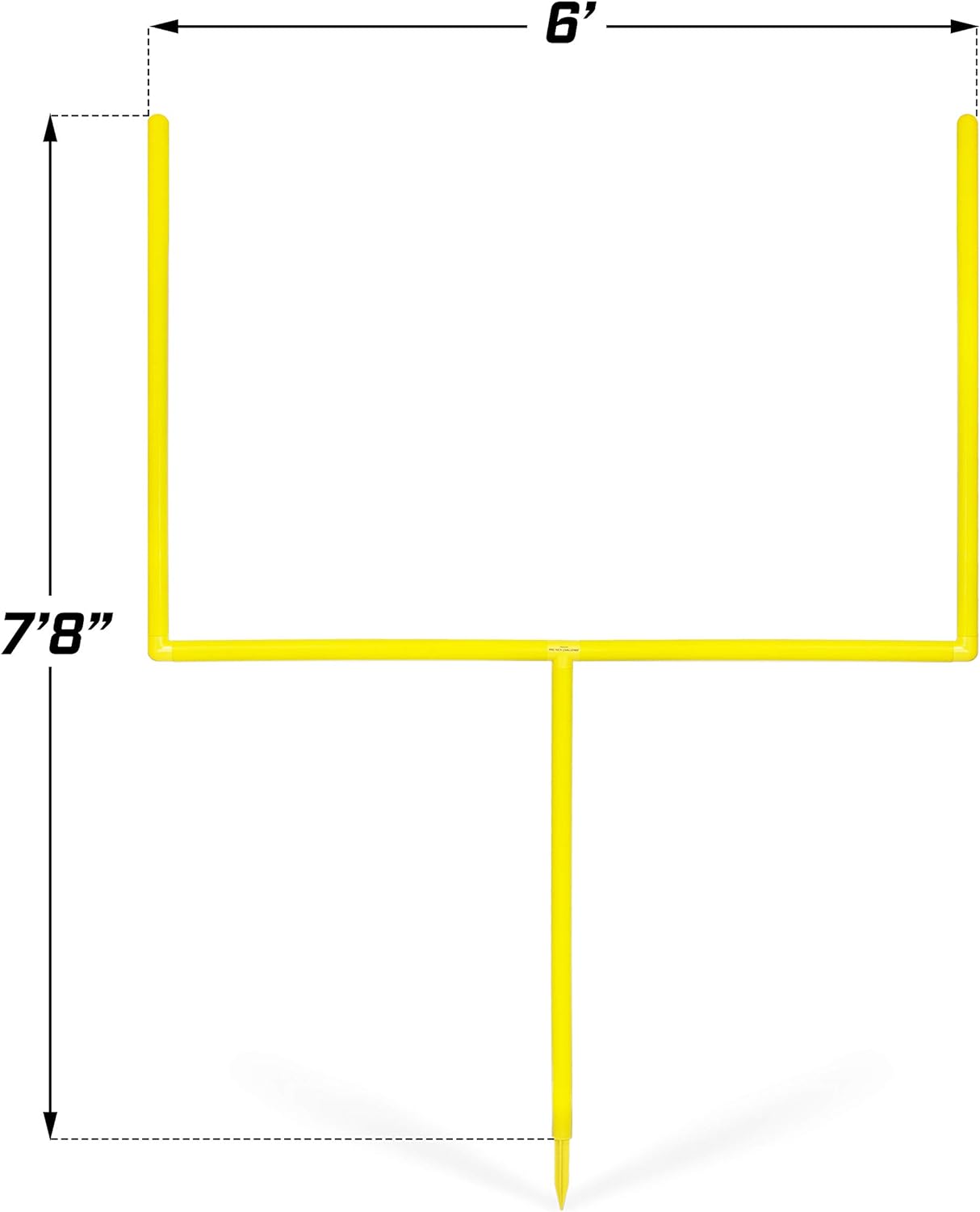 GoSports 8ft PRO Kick Challenge Field Goal Post Set with 4 Footballs ...