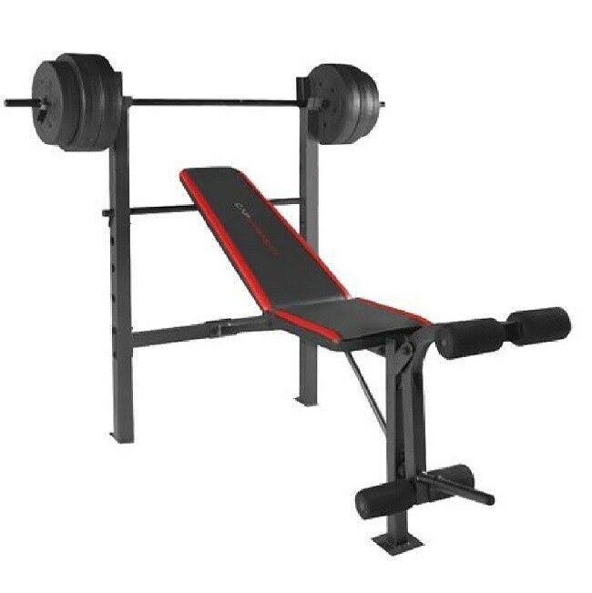 Cap Strength Standard Combo Bench with 100 lb Weight Set - Revivalcandy