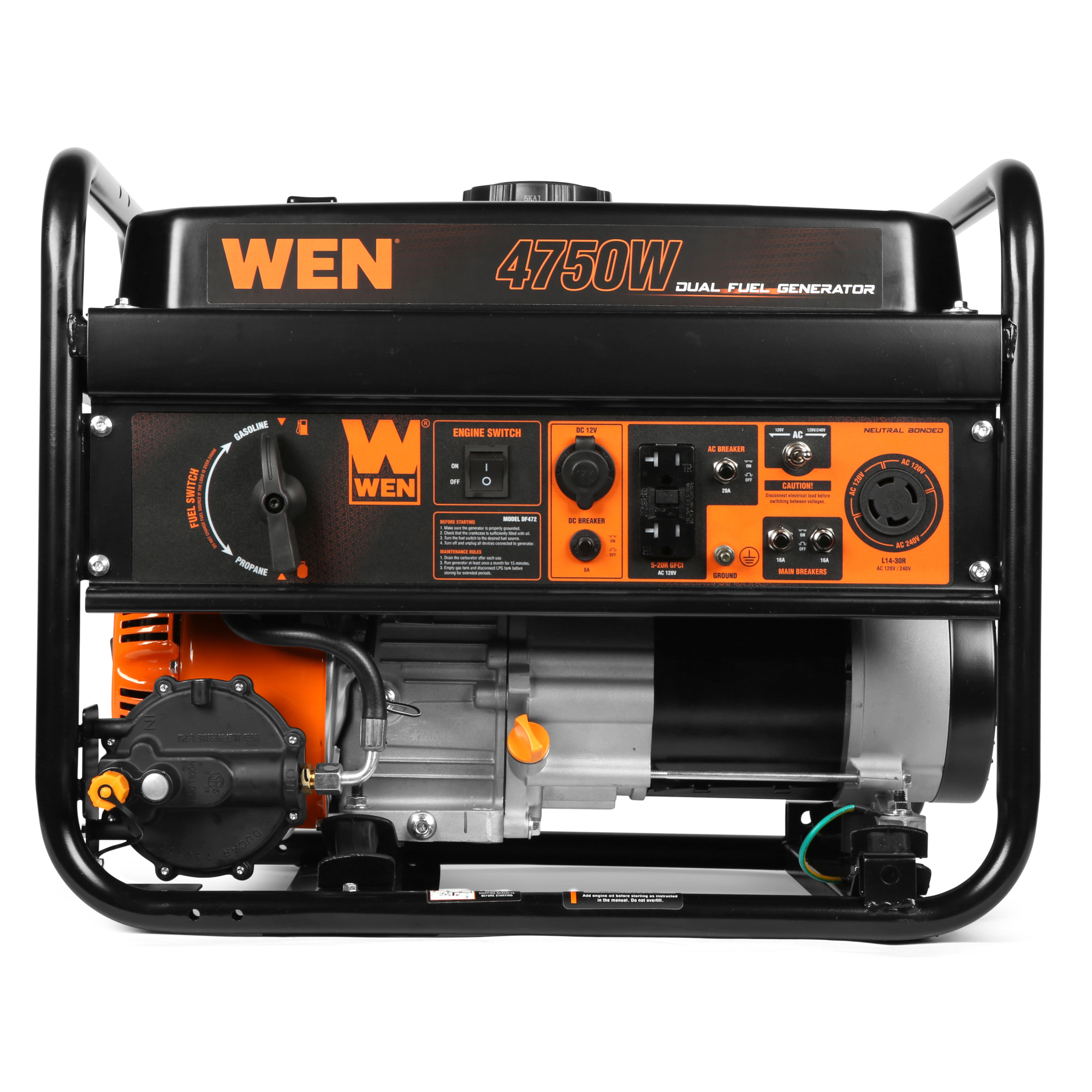 Portable Generators WEN, 4750W 120V/240V Dual Fuel Portable Generator ...