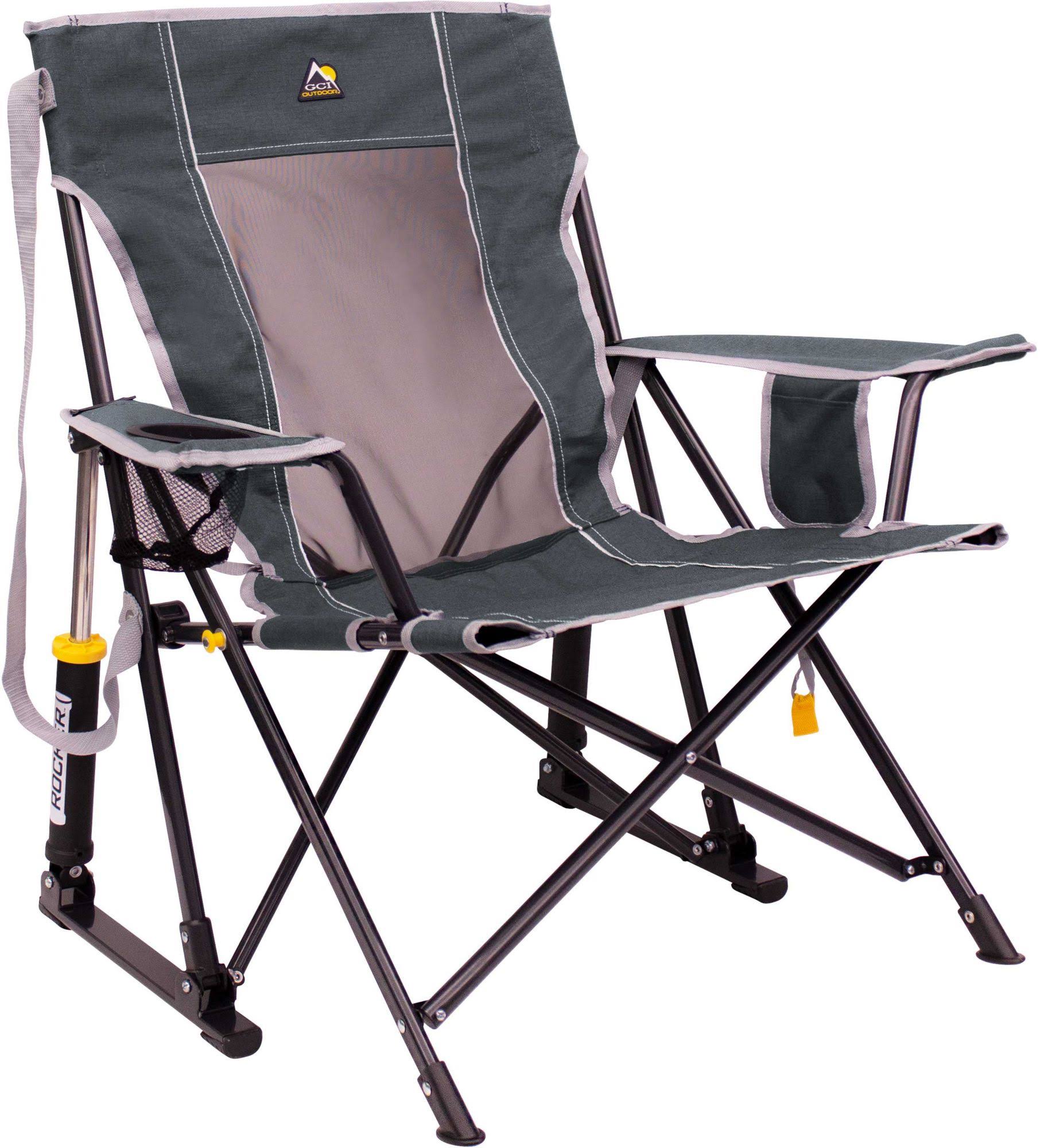 GCI Outdoor Kickback Pro Rocker Chair w/ Carry Strap ,Heathered Gray ...