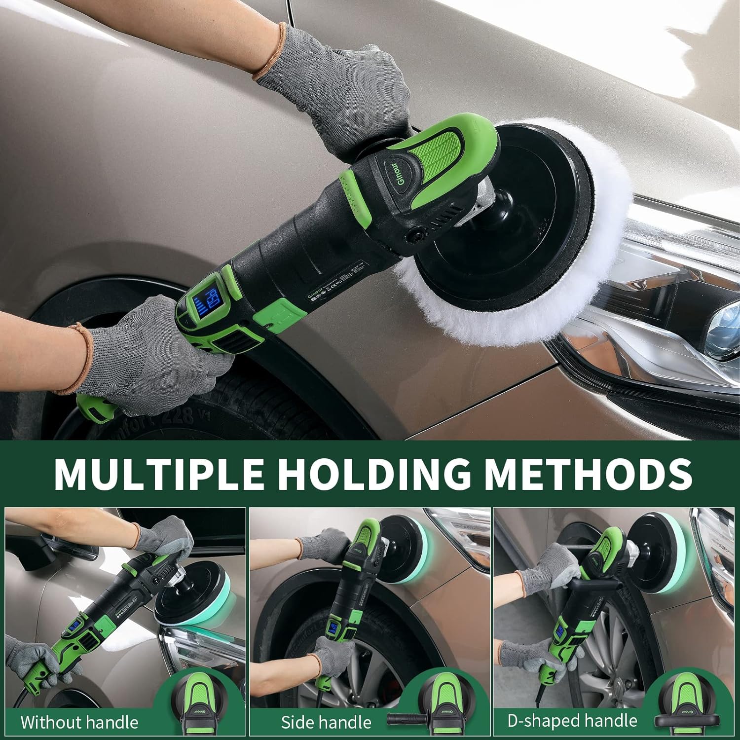 Buffer Polisher, Ginour Powerful Buffer Waxer, 6-Speed Rotary Polisher ...