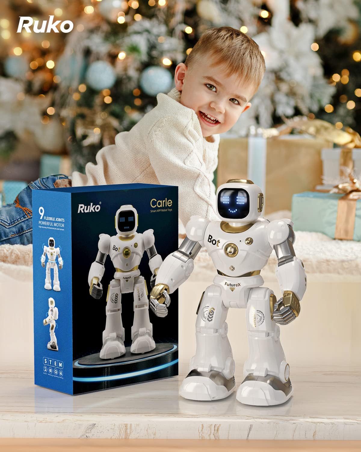 Ruko Large Smart Robots for Kids, Programmable and Interactive RC Toy ...