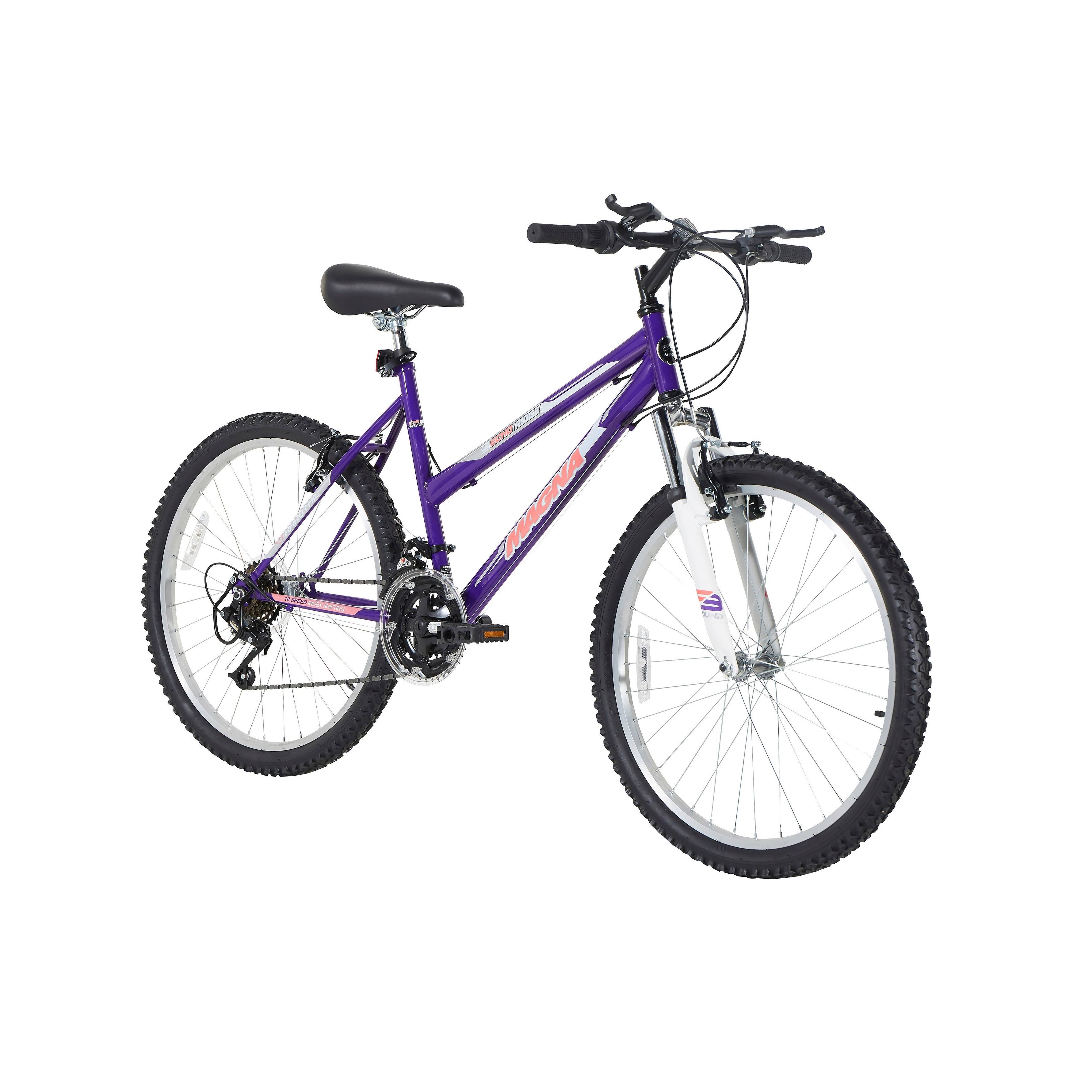 24 inch Magna Girls Echo Ridge Bike with Front Shock Fork, Purple ...