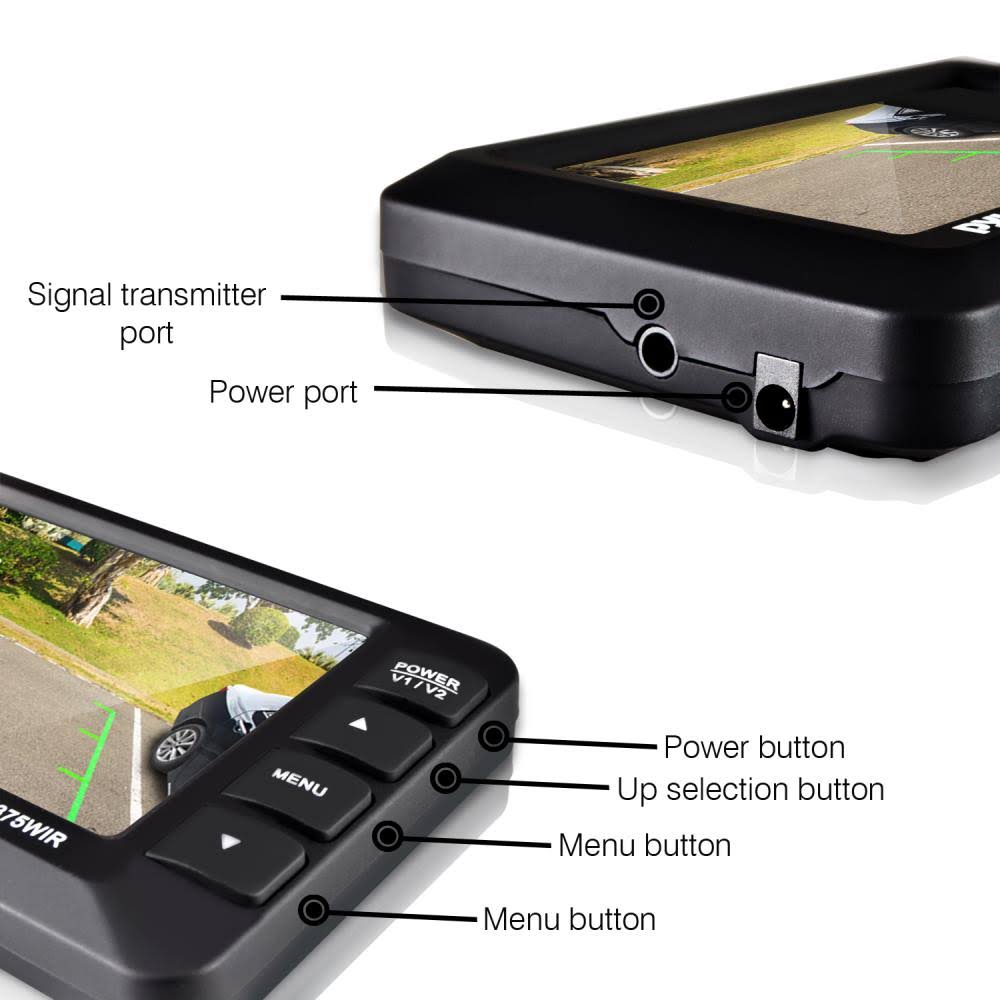 Wireless Rear View Backup Camera - Car Parking Rearview Monitor System ...