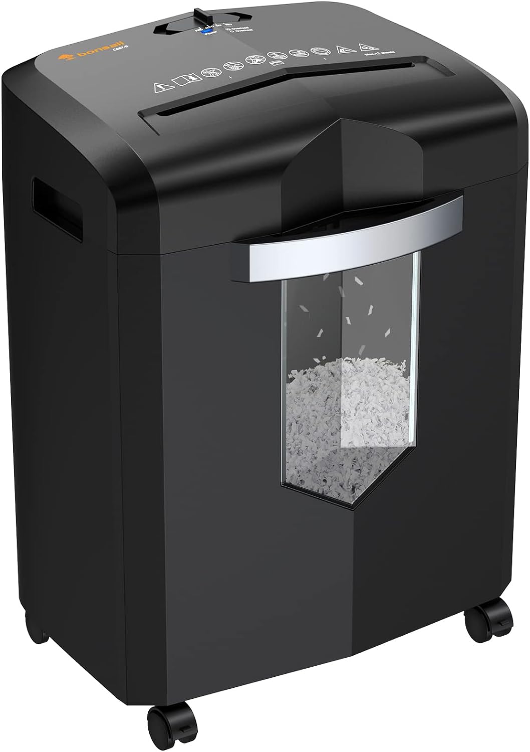 Heavy Duty Paper Shredder, bonsaii 12-Sheet 25-Minute Micro Cut Paper Shredder for Home Office ...