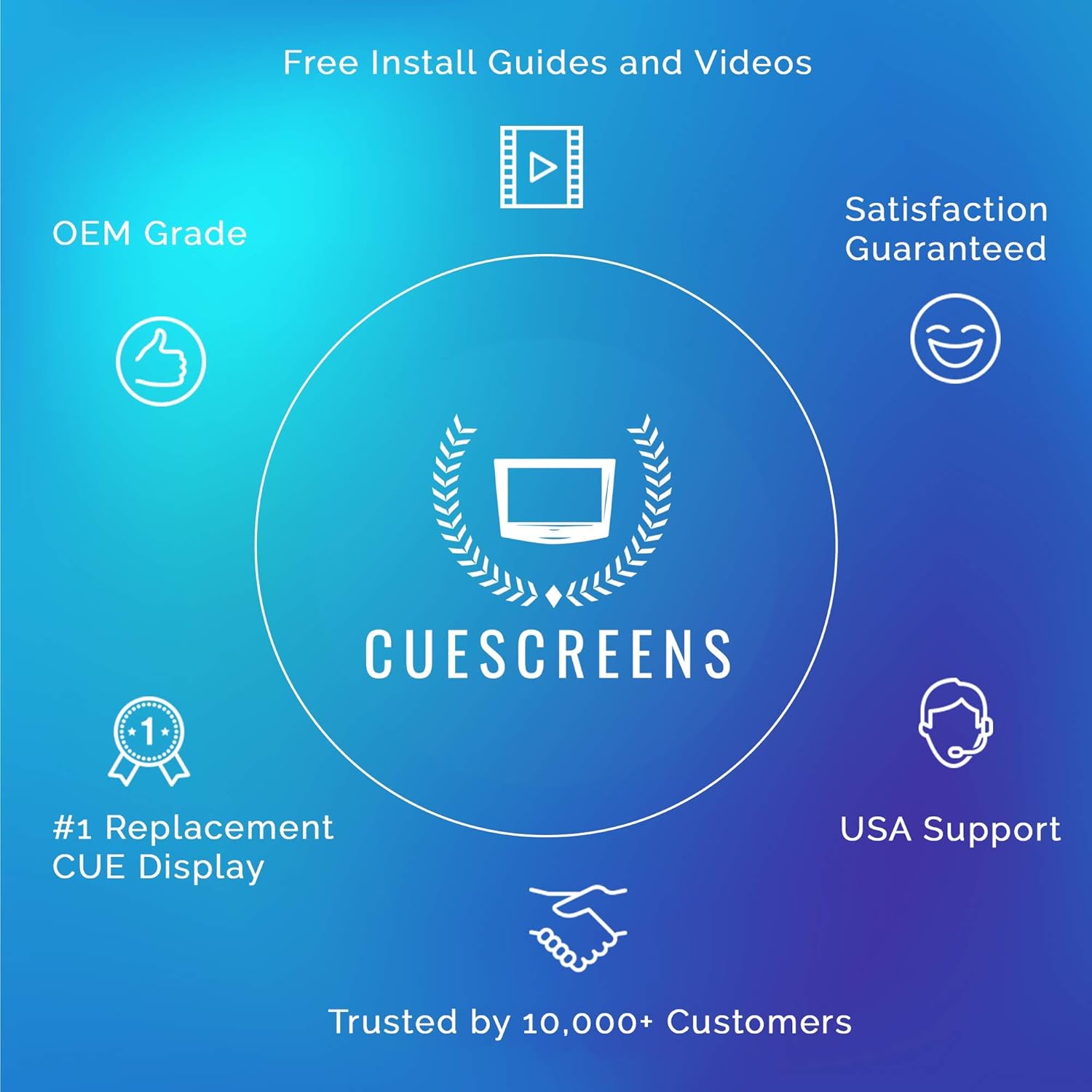 [Cuescreens] V2018 for Cadillac CUE Replacement Upgraded Touch Screen Display for updated 2018 ...
