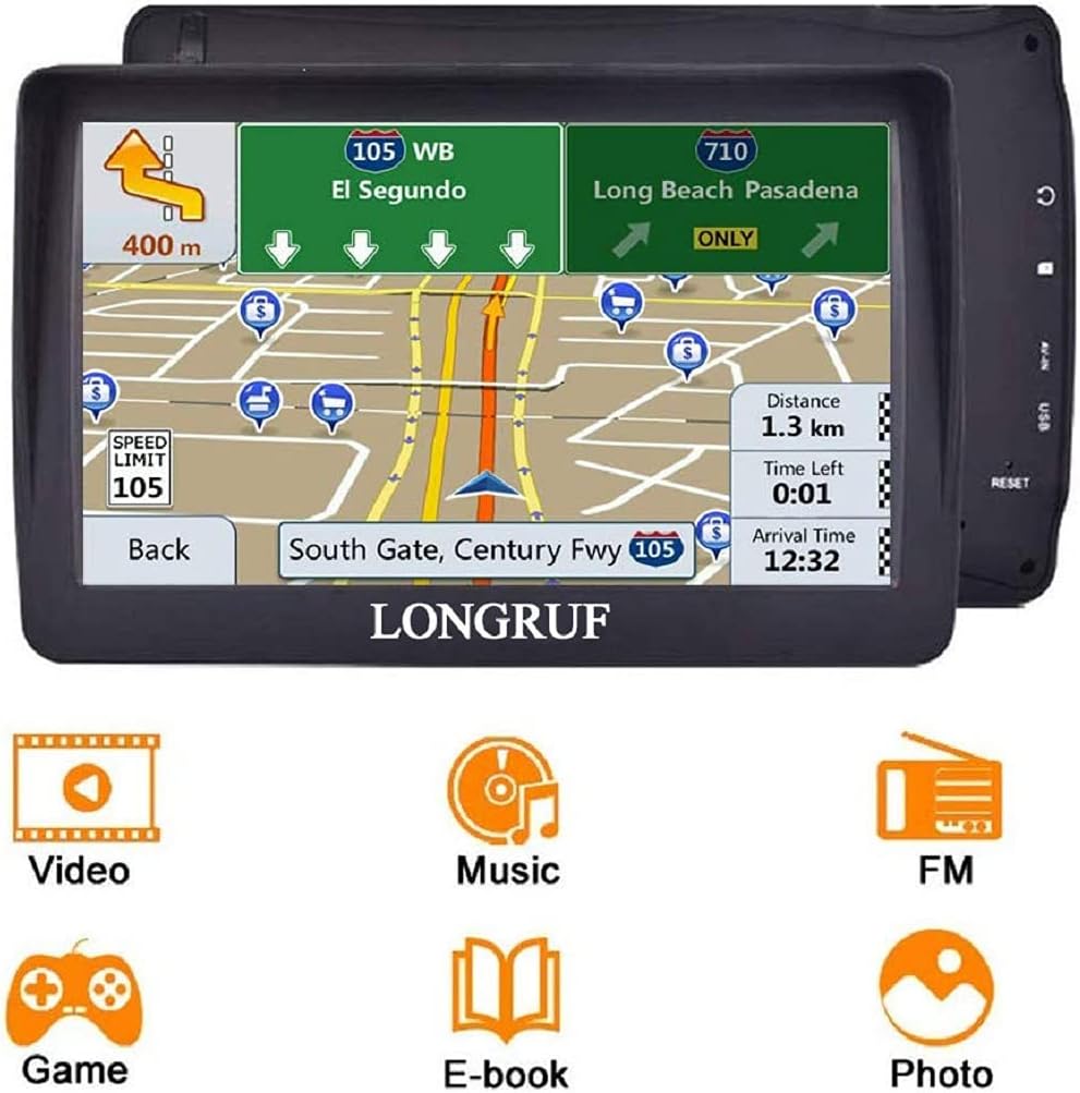 【2022 Upgrade】 Car GPS Navigation,7-inch HD Display with Sun Visor GPS ...