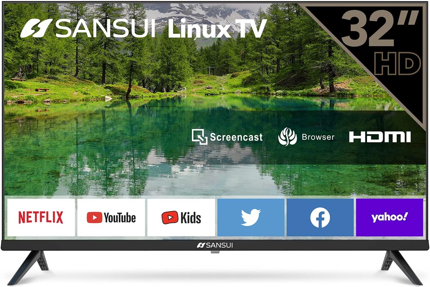 SANSUI ES55S1A, 55 inch 4K UHD HDR Smart LED Android TV with Google ...
