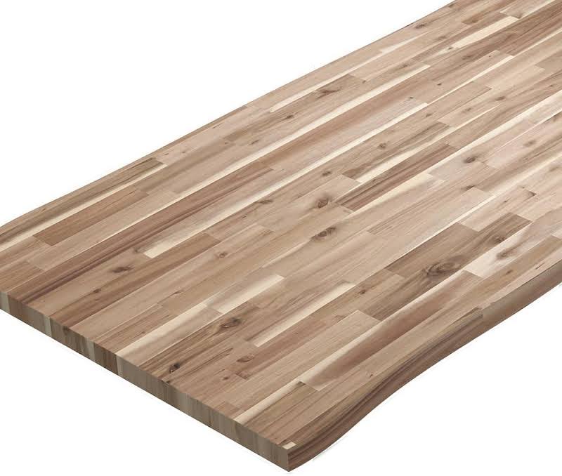 Interbuild Unfinished Acacia 6 ft. L x 40 in. D x 2 in. T Butcher Block ...