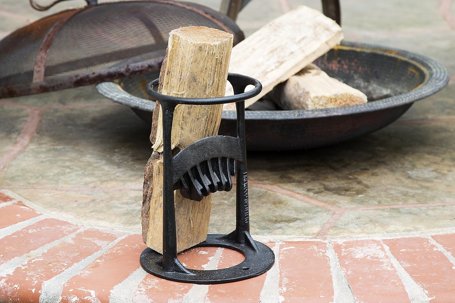 Inertia Wood Splitter - Cast Iron Manual Log Splitter - No Sharp Edges ...