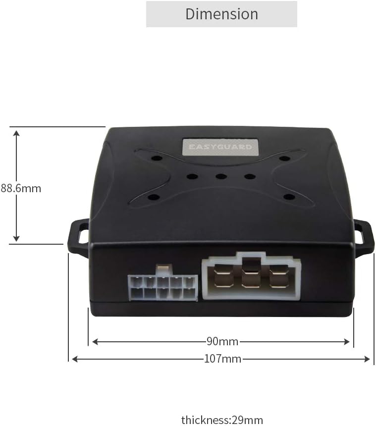 EASYGUARD EC003N-K-1 PKE Car Alarm System Proximity Lock Unlock Push Button Start Remote Engine ...