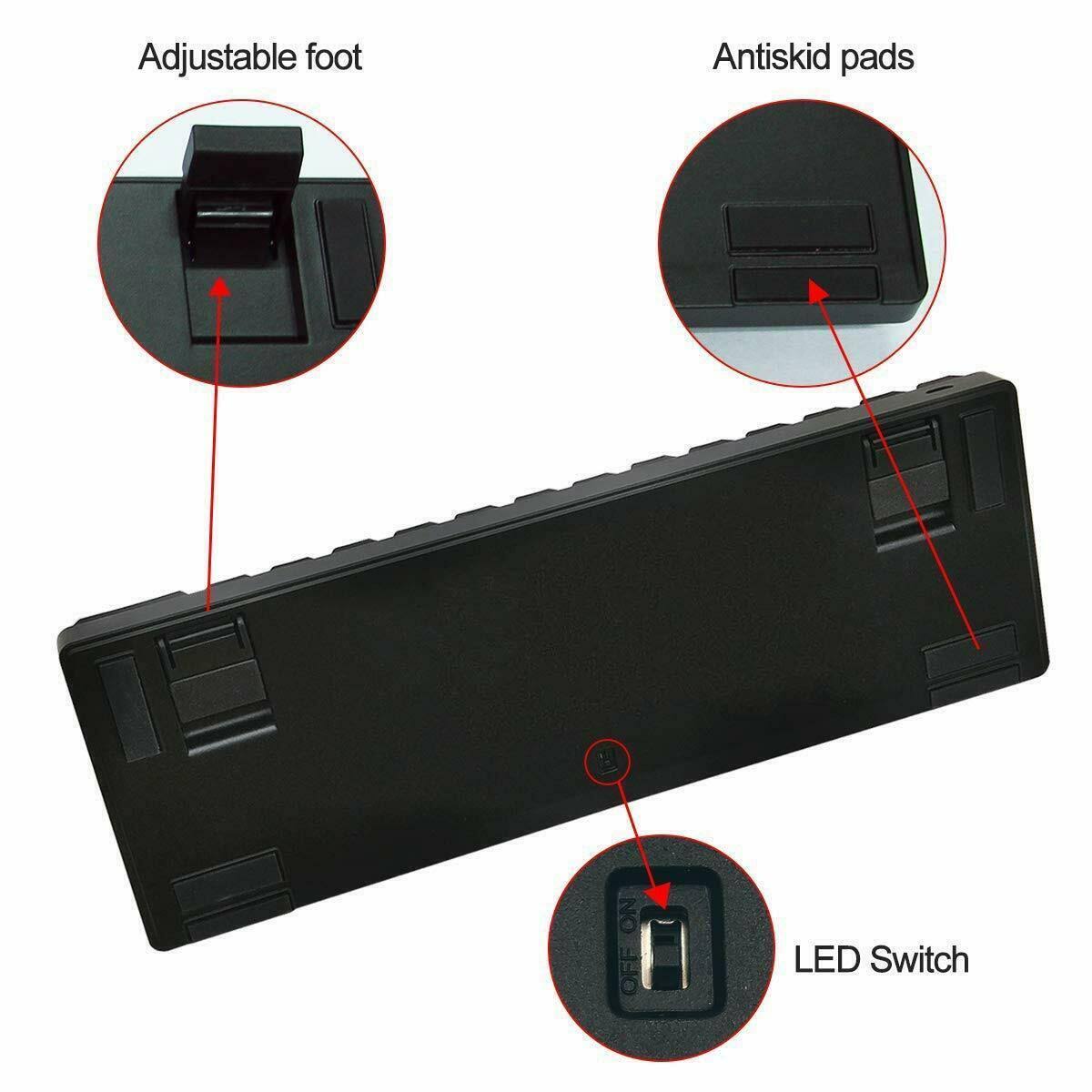 60% Keyboard with Dedicated Arrow Keys, DIERYA Dk63 Wireless Wired ...