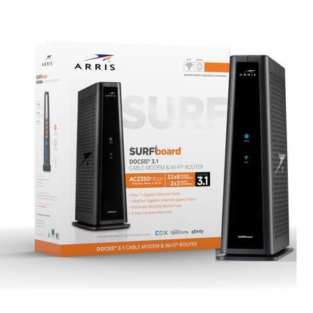 ARRIS Surfboard 32x8 Docsis 3.1 Cable Modem u0026 AC2350 Dual-Band Wi ...