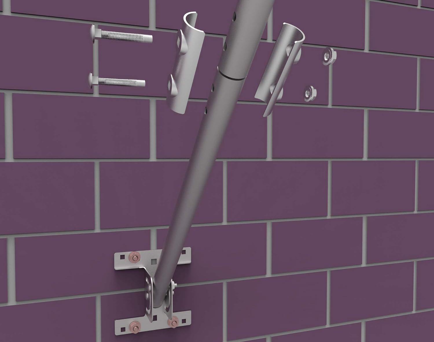 Adjustable Outdoor/Attic Antenna Mounting Pole - Universal J Pipe Mount ...