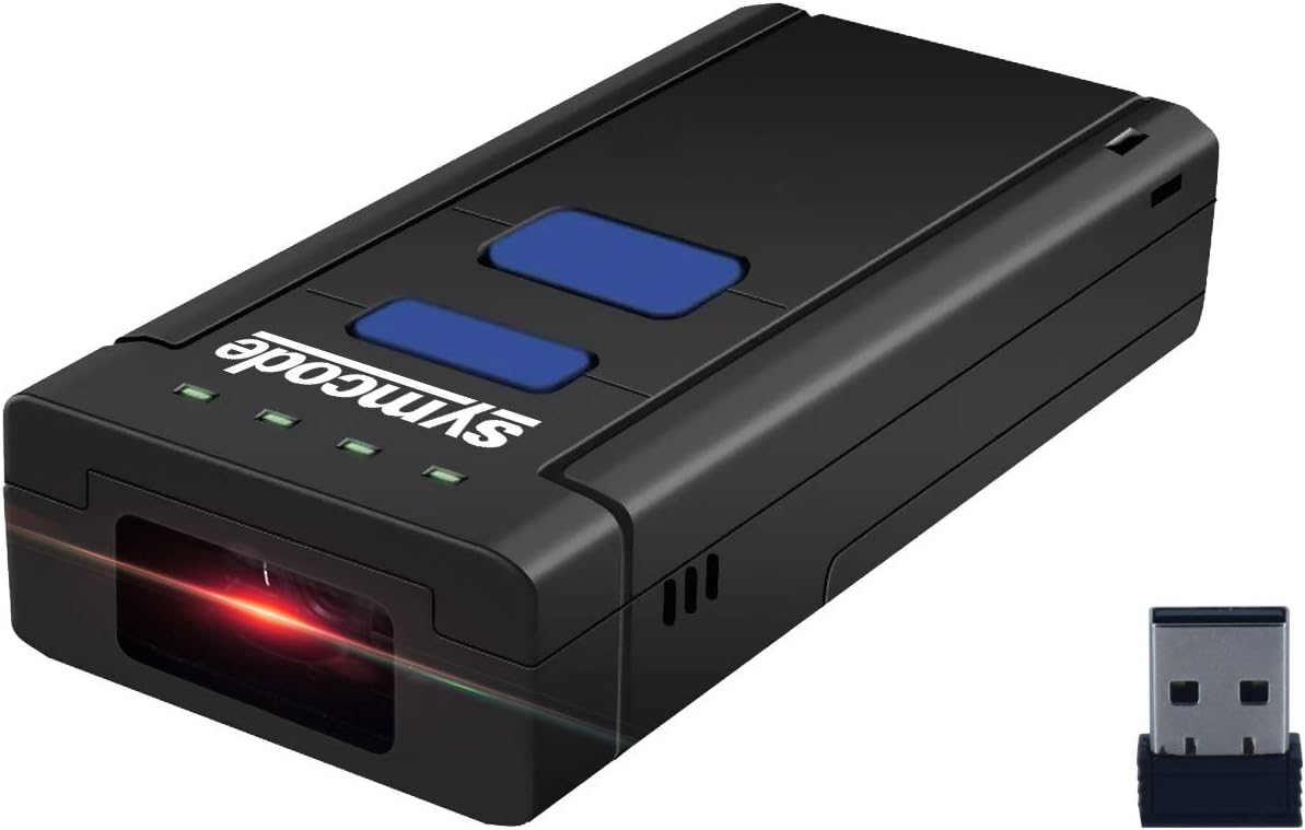 Portable Bluetooth Barcode Scanner,Symcode 1D Mini Wireless Handheld ...