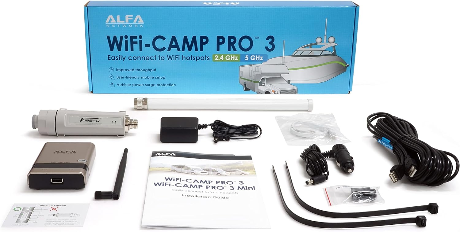 ALFA Network WiFi CampPro 3, Dual-Band WiFi 5 (2.4 or 5 GHz) WiFi ...