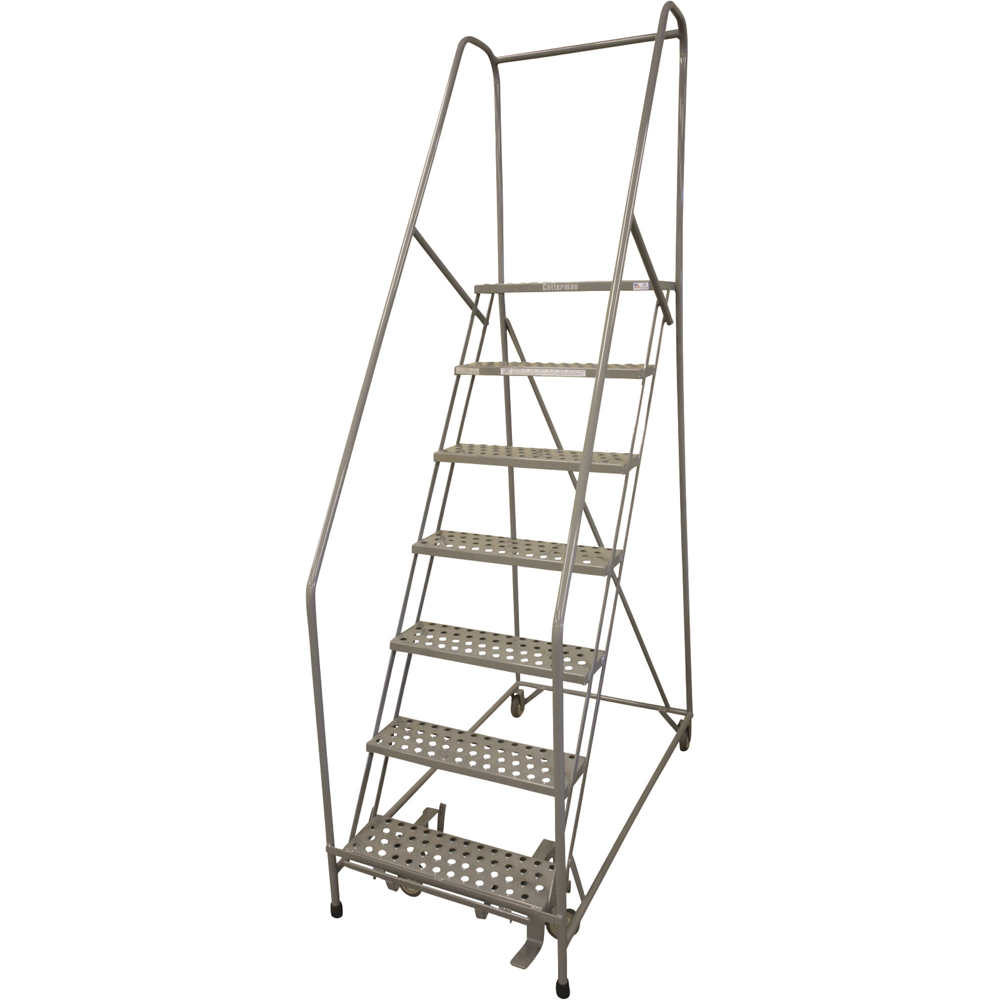 Cotterman Rolling Steel Ladder, 20"L x 24"W x 70in.H Platform, Model ...