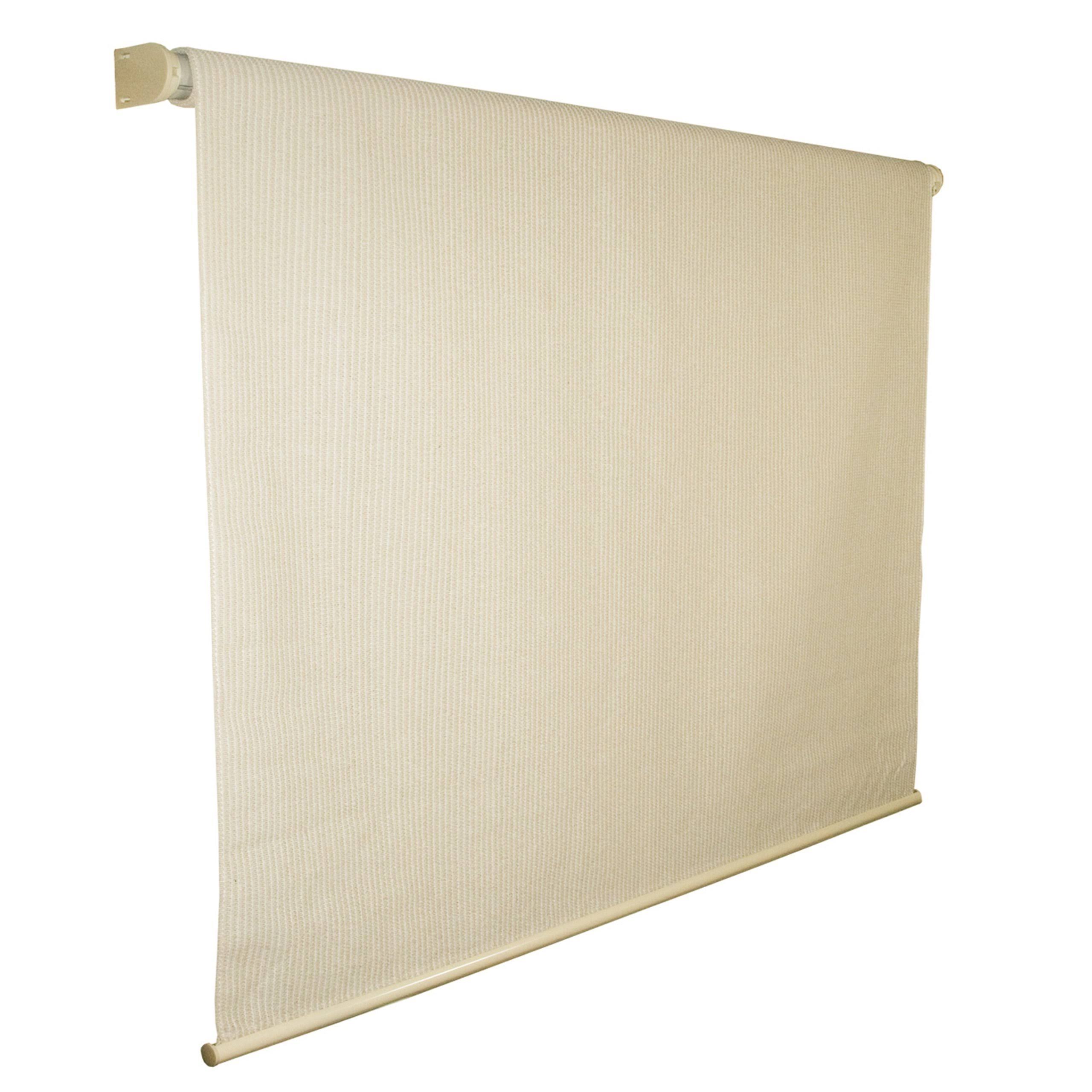 Coolaroo Exterior Roller Shade 120 in. W x 72 in. L Horizontal Southern ...