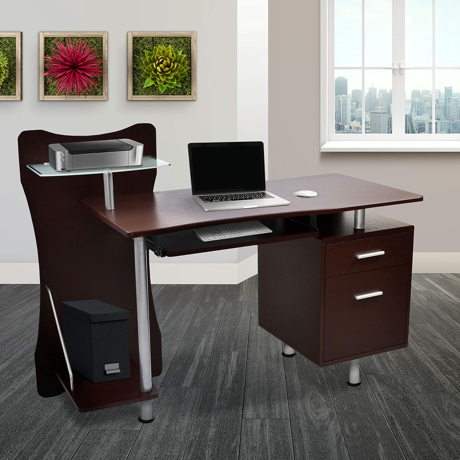 Techni Mobili RTA-325-CH36 Stylish Computer Desk with Storage ...