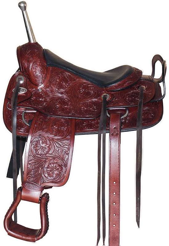 Hilason Custom Designed Rare Western Trick Riding Saddle Mahogany 16x22 ...
